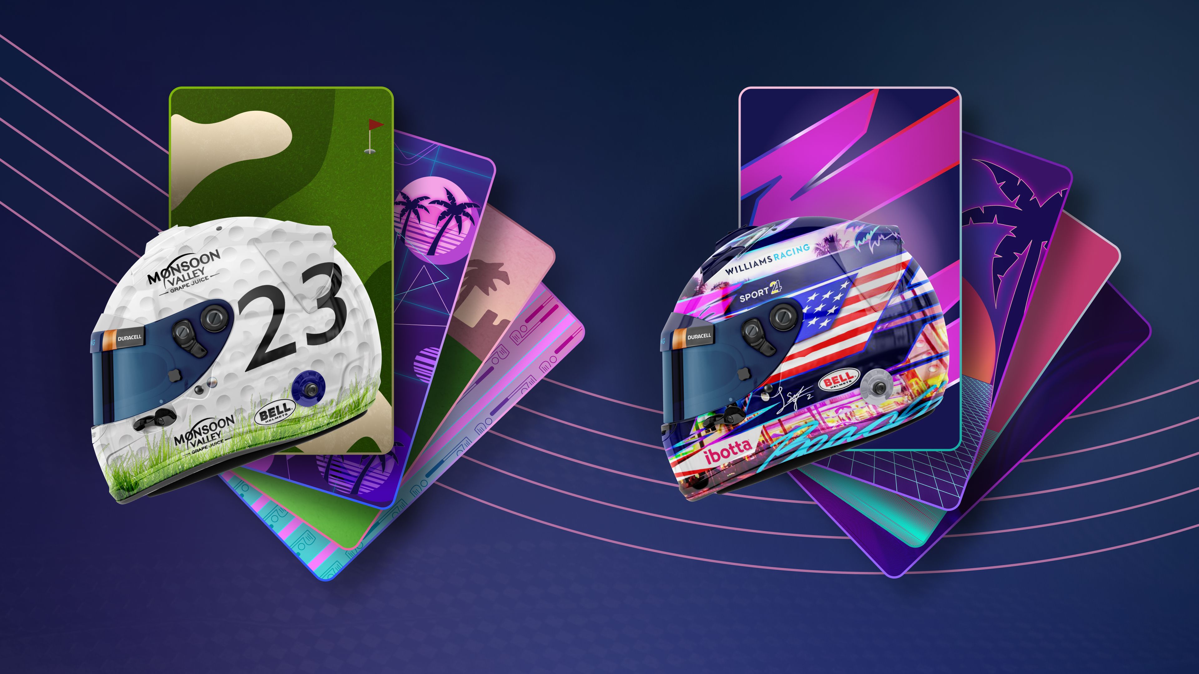 Upgrade your Driver Card with exclusive Alex and Logan helmets ...