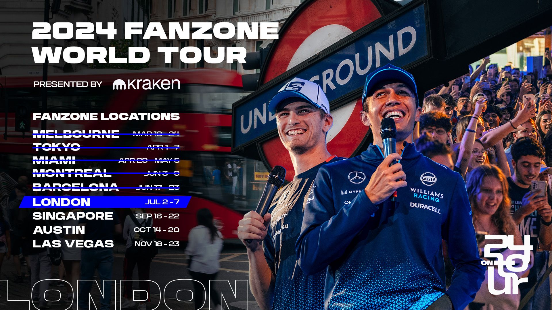 Williams Racing Fan Zone presented by Kraken makes long-awaited return ...