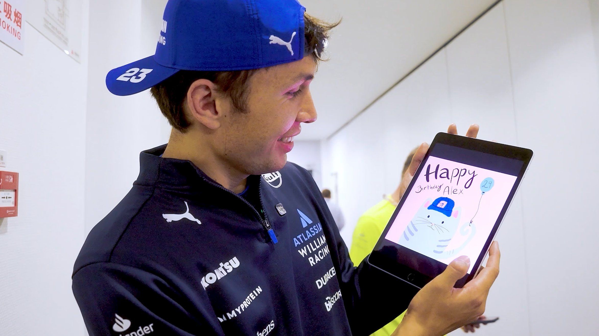 WATCH: Alex Albon Reacts to Your Birthday Cards | Atlassian Williams Racing