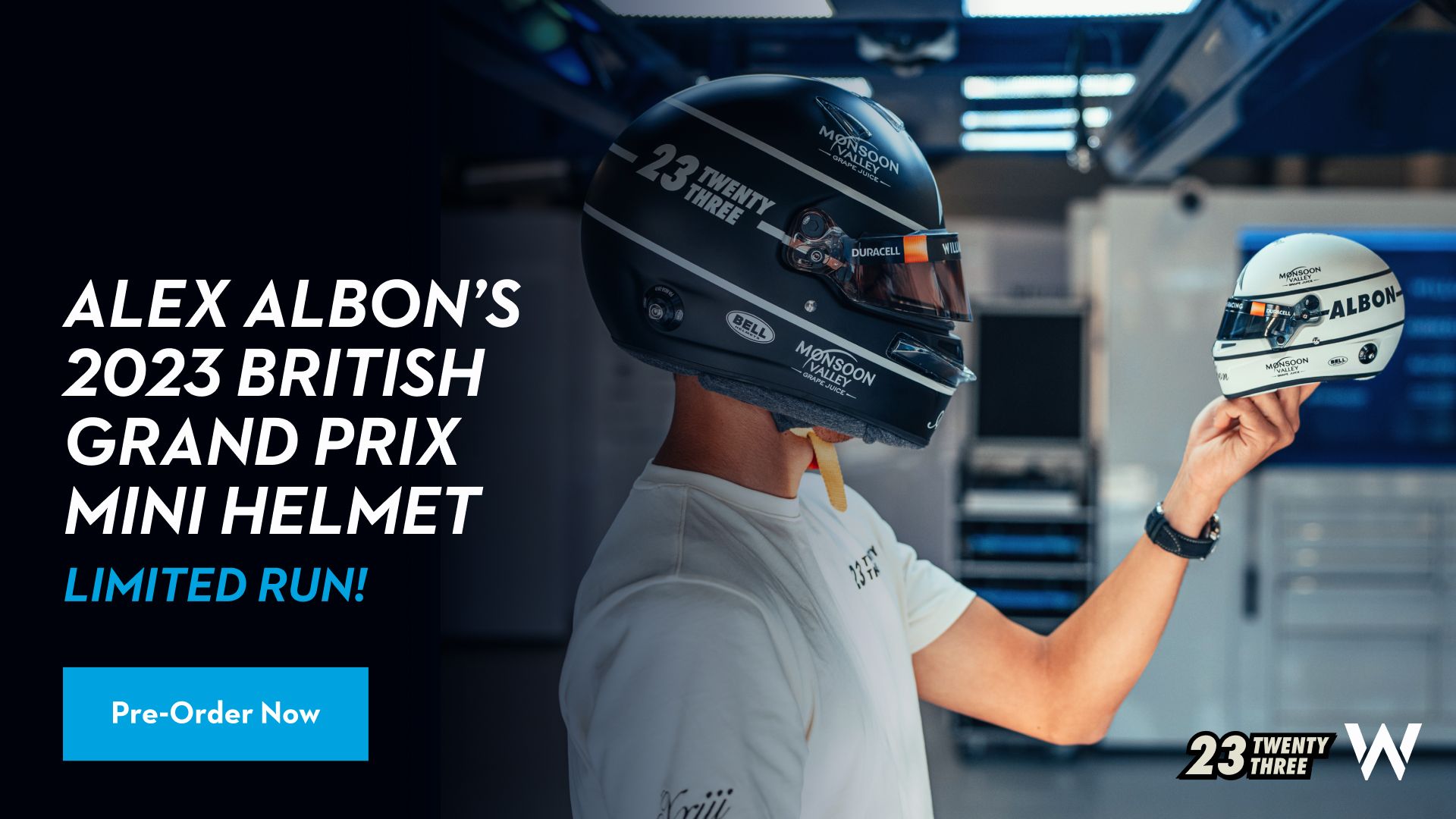 Pre-order Alex Albon’s British GP Mini Helmet | Atlassian Williams Racing
