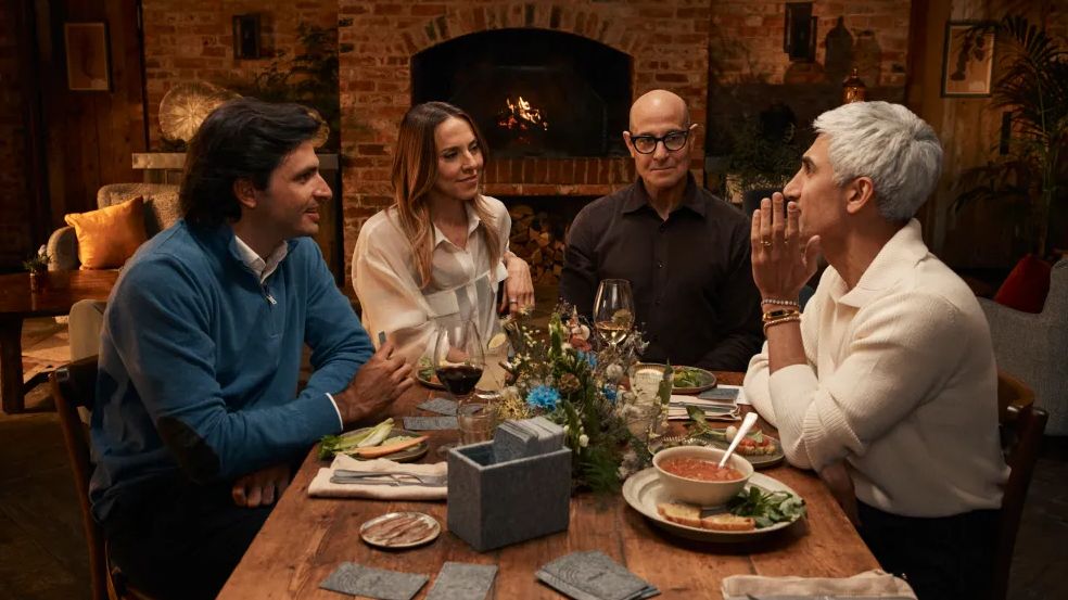 Carlos Sainz Switches Track for Table with Stanley Tucci | Atlassian ...