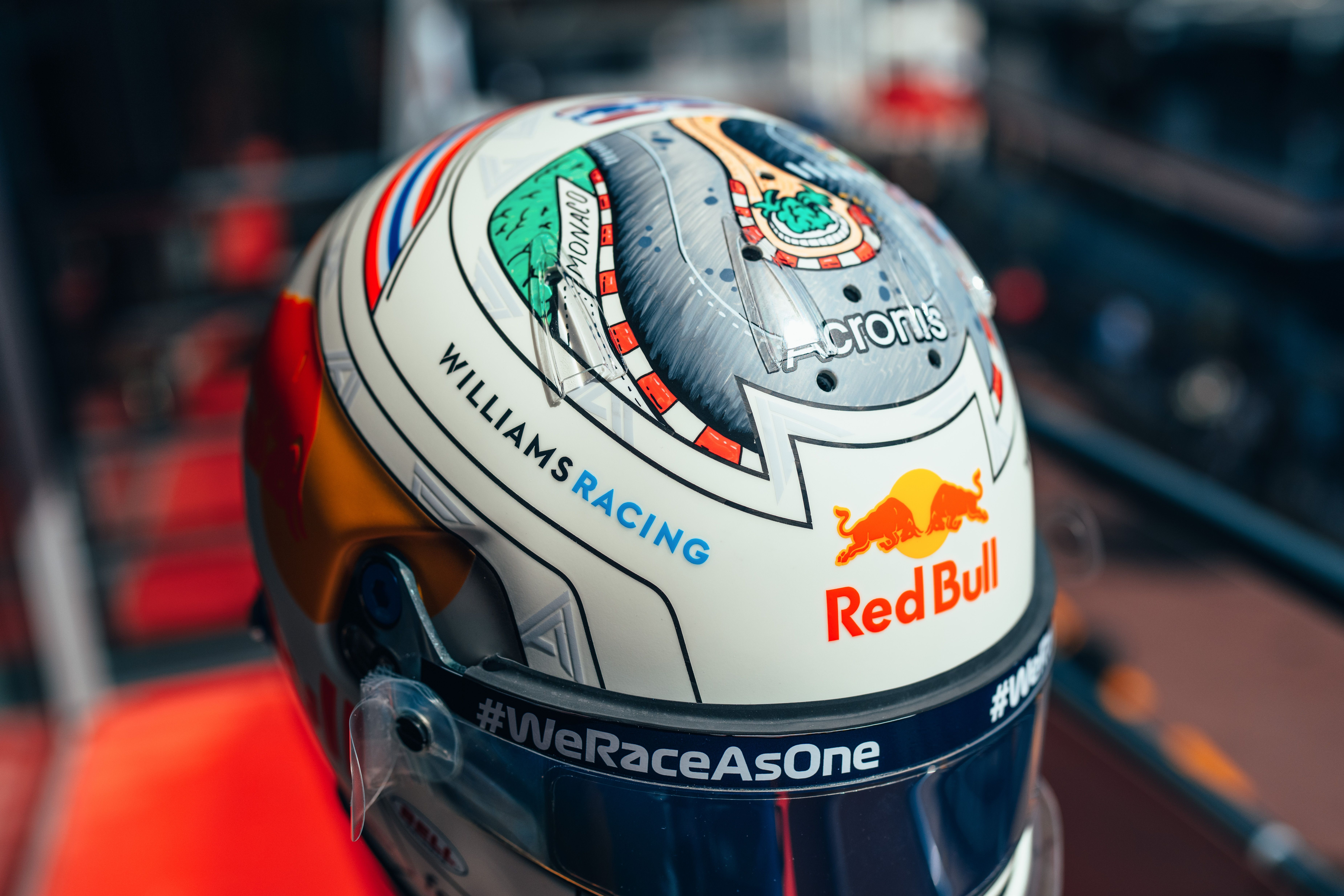 Alex Albon introduces special helmet for Monaco | Atlassian Williams Racing