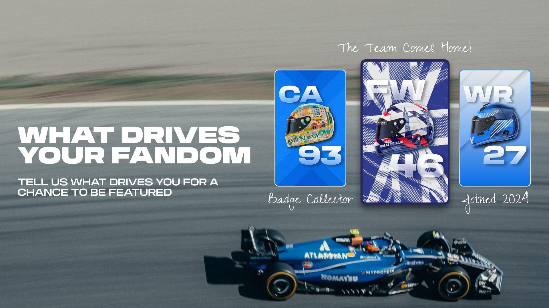 Driver Card Showcase: Share Your Fandom | Atlassian Williams Racing