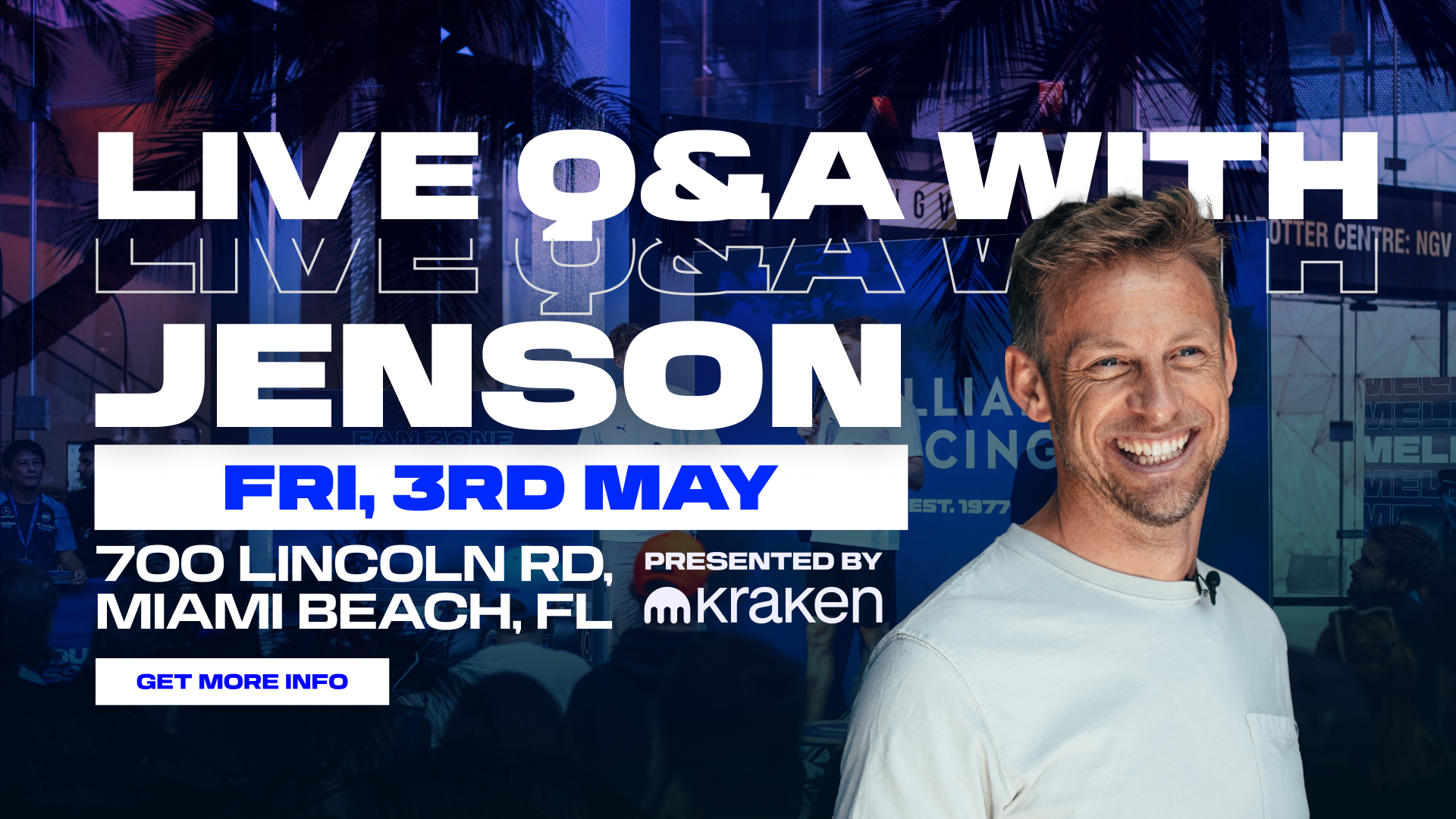 Join Jenson Button at our Miami Fan Zone on Friday | Atlassian Williams ...
