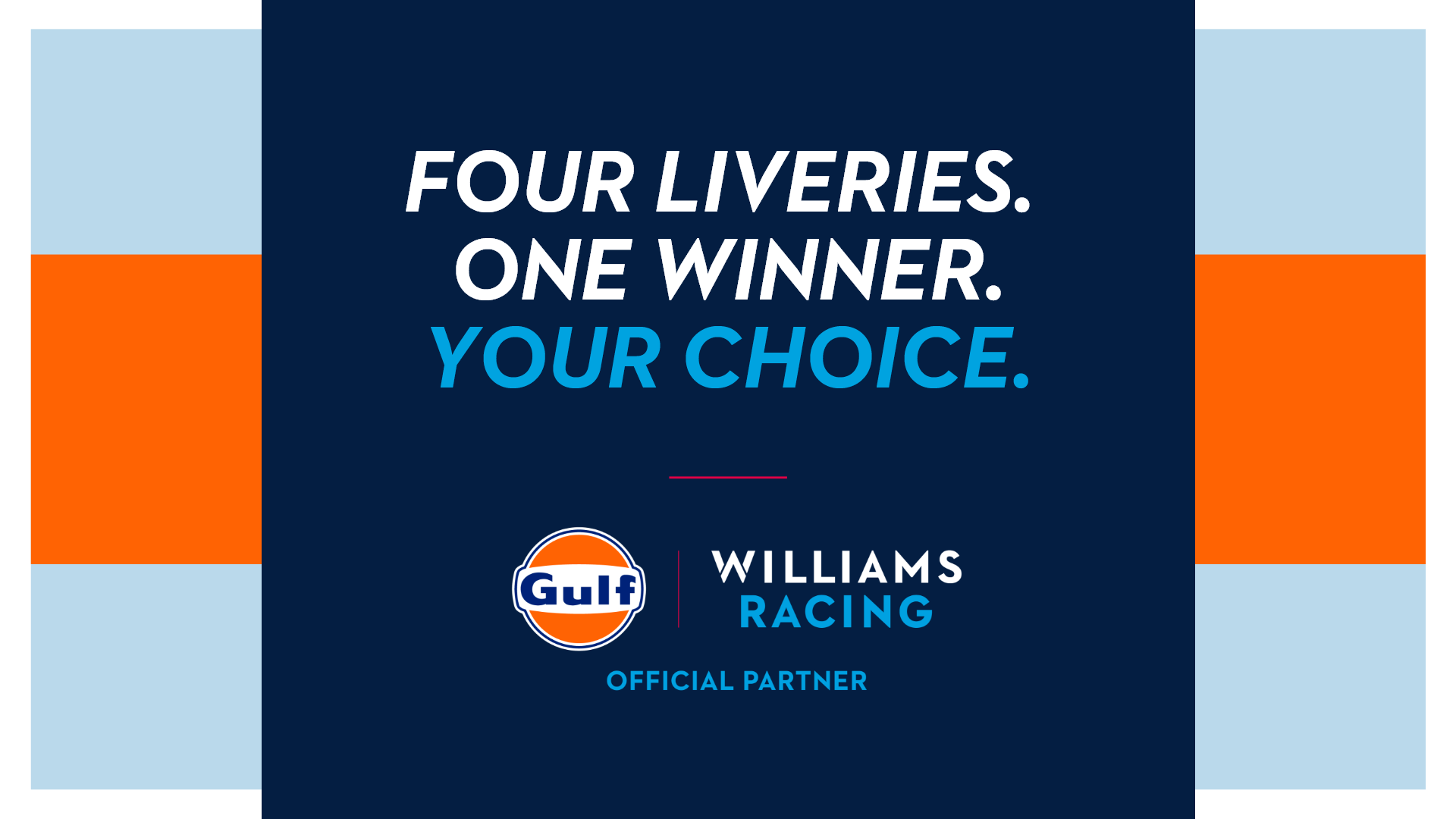 Your chance to choose the Gulf x Williams Racing livery | Atlassian ...