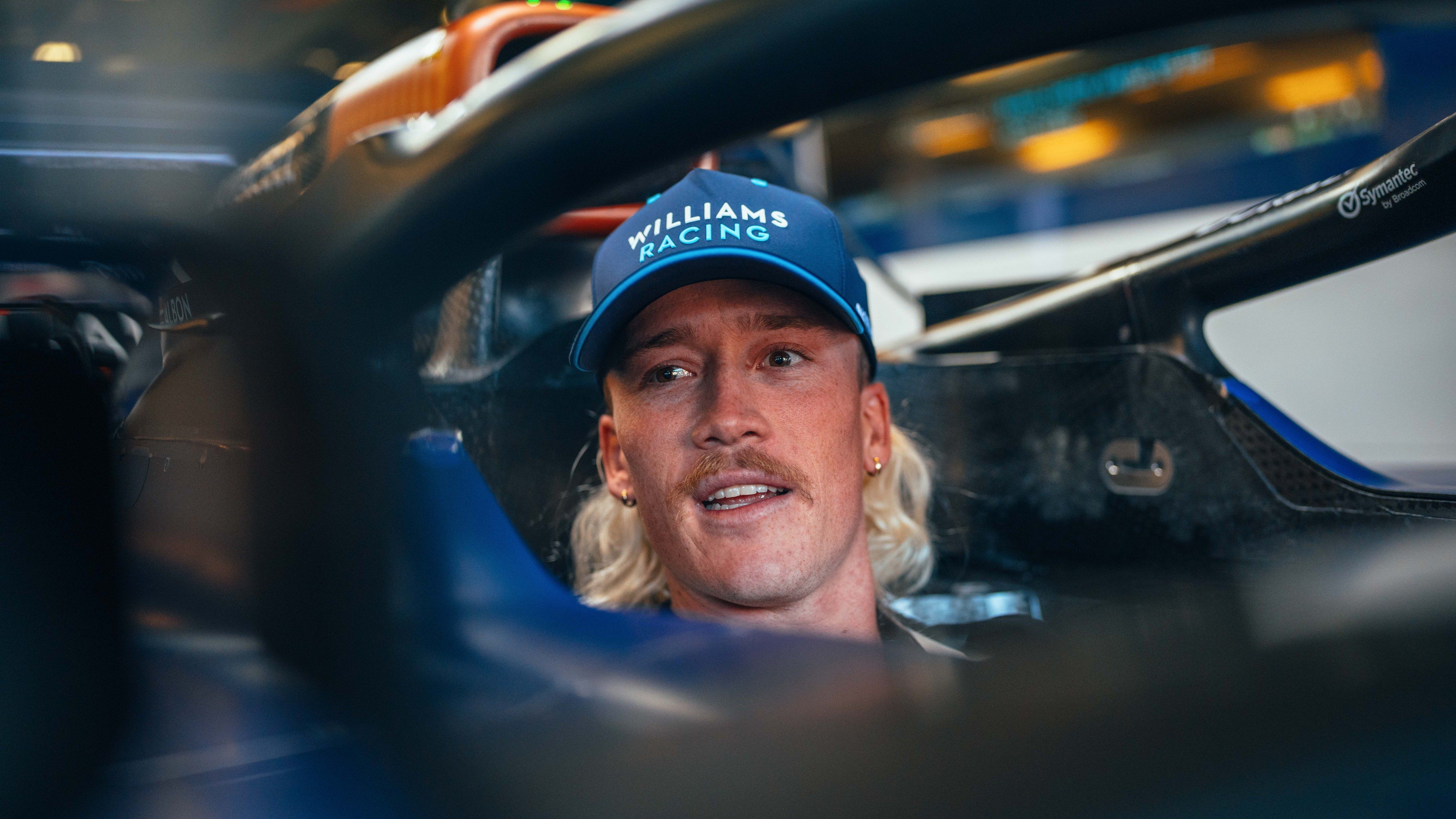 WATCH: Nedd Brockmann climbs in the Williams Racing FW46 | Atlassian ...