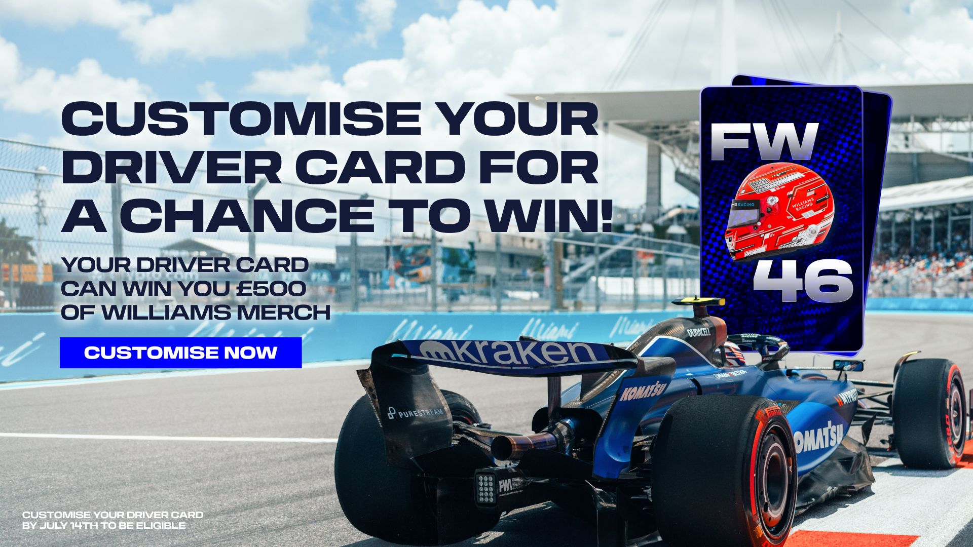 COMPETITION: Win a £500 Gift Card | Atlassian Williams Racing