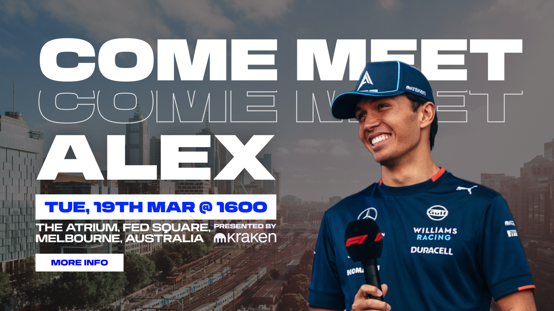 Meet Alex Albon and our Academy drivers on Tuesday | Atlassian Williams ...